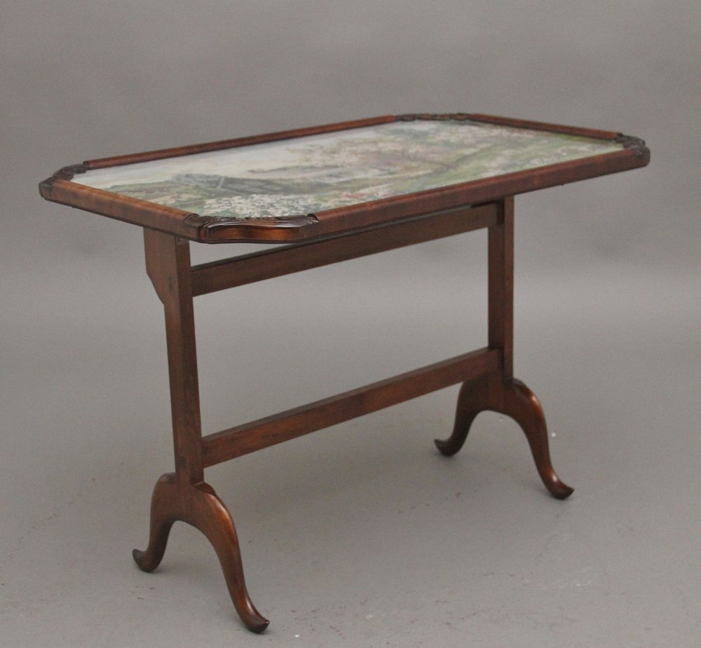 Mid-Century Walnut Fire Screen Table, 1950s for sale at Pamono