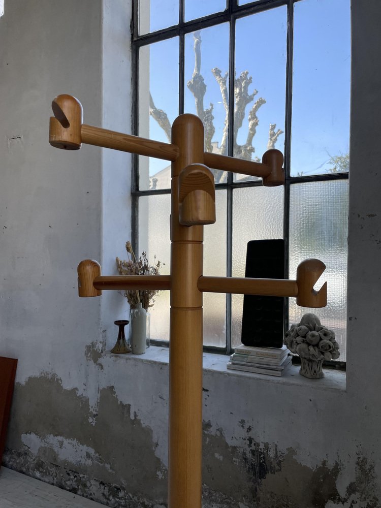 Pine Coat Rack, 1980s for sale at Pamono