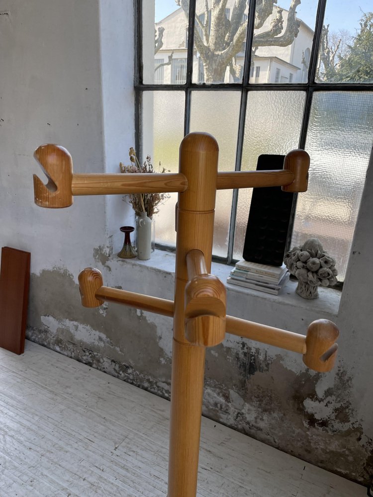 Pine Coat Rack, 1980s for sale at Pamono