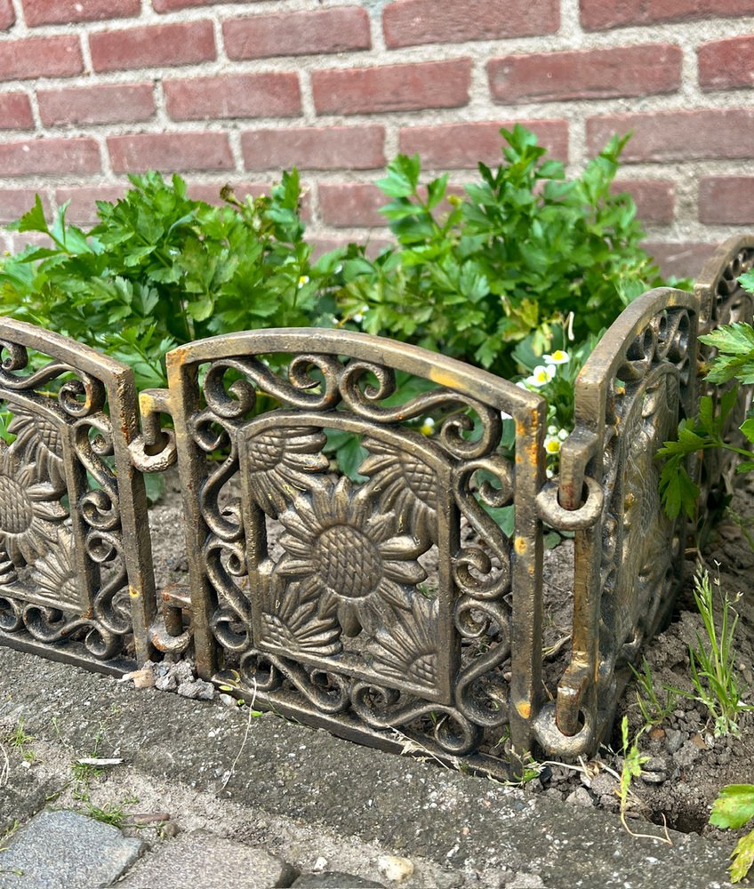 Cast Iron Flower Borders Garden Fences , 1950s, Set of 28 for sale at ...