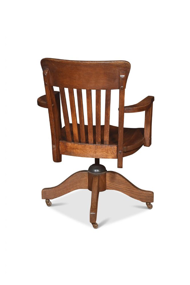 Oak Revolving Desk Chair, 1890s for sale at Pamono