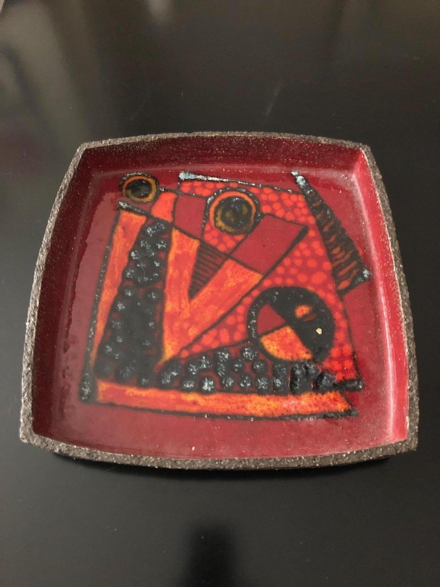 Danish Ceramic Dish by Thomas Toft, 1960s for sale at Pamono