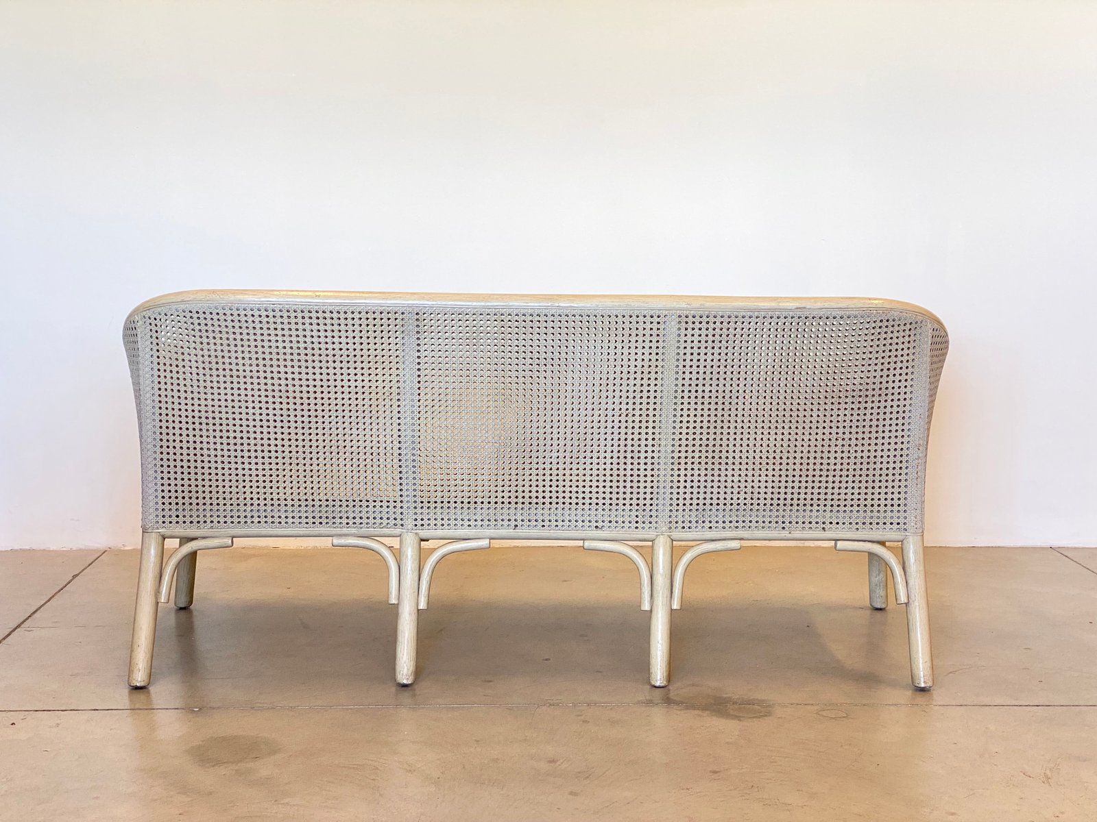 Sofa in Lacquered Bamboo and Vienna Straw by McGuire, 1970s for sale at ...