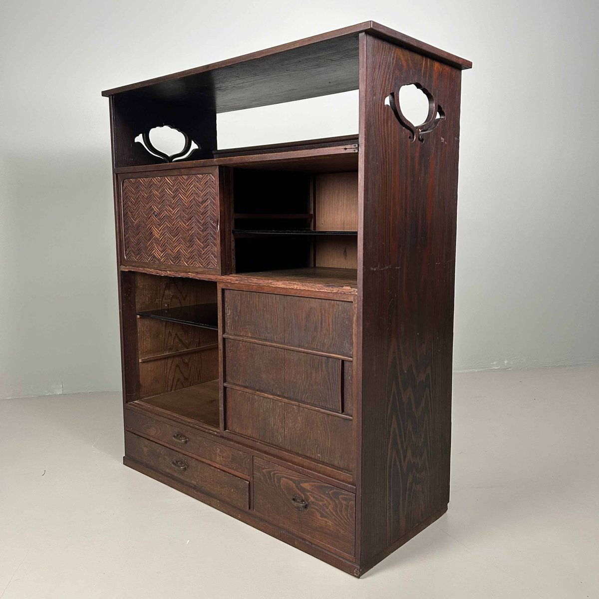 Japanese Traditional Tea Ceremony Bamboo Tansu, 1920s for sale at Pamono