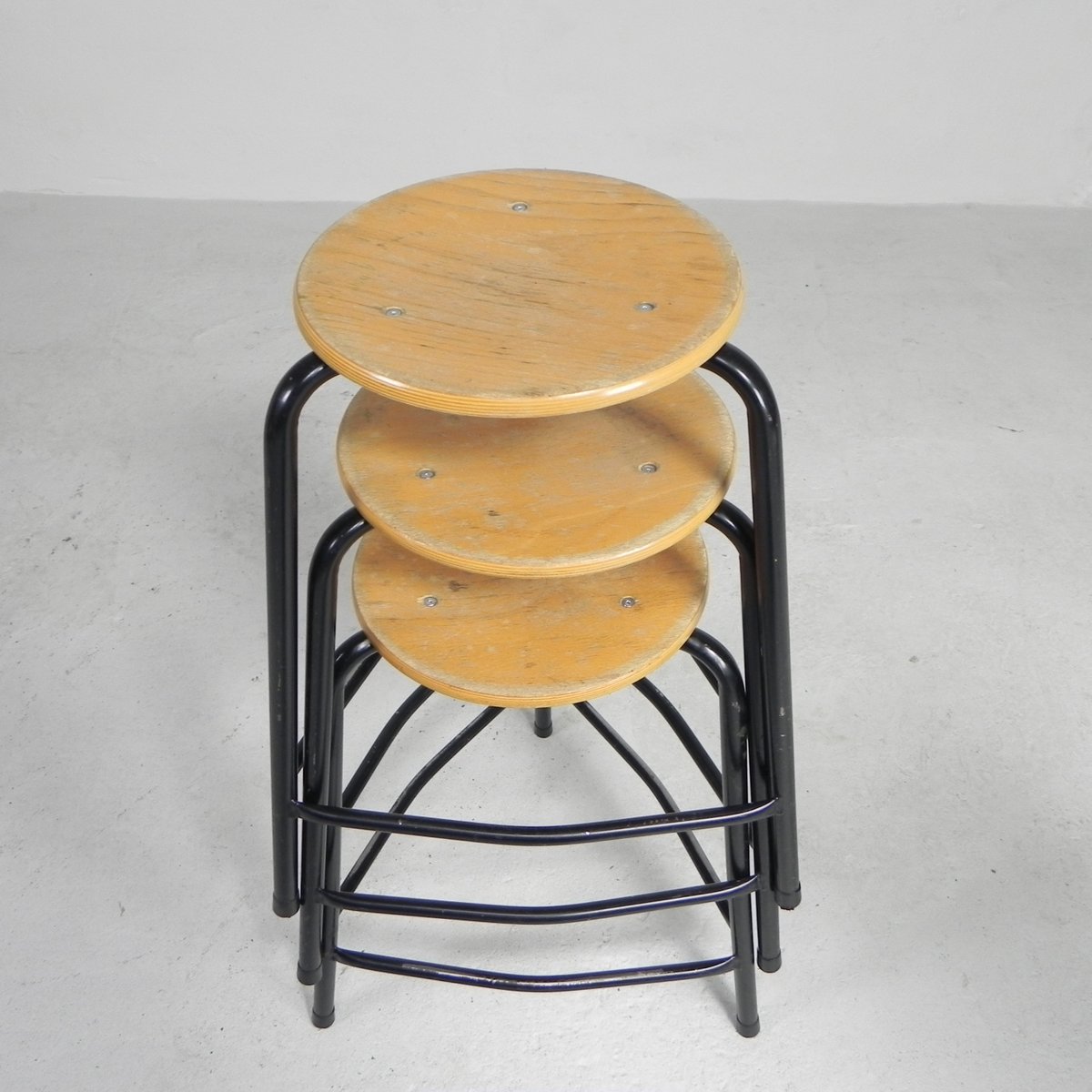 Industrial Stackable Stool, 1960s for sale at Pamono