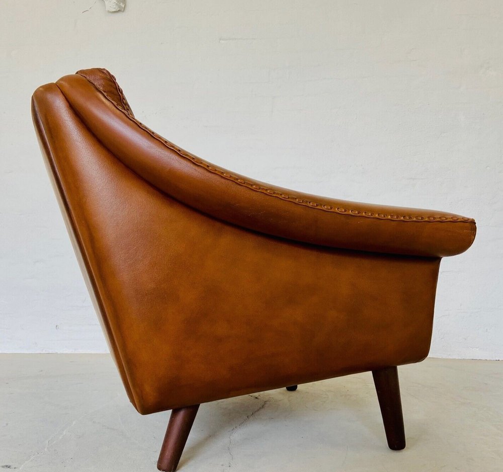 Vintage Danish Cognac Leather Matador Lounge Chair by Aage Christiansen ...