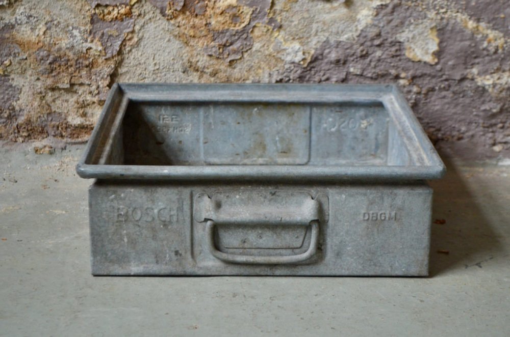 Industrial Metal Crate from Bosch, 1950s for sale at Pamono