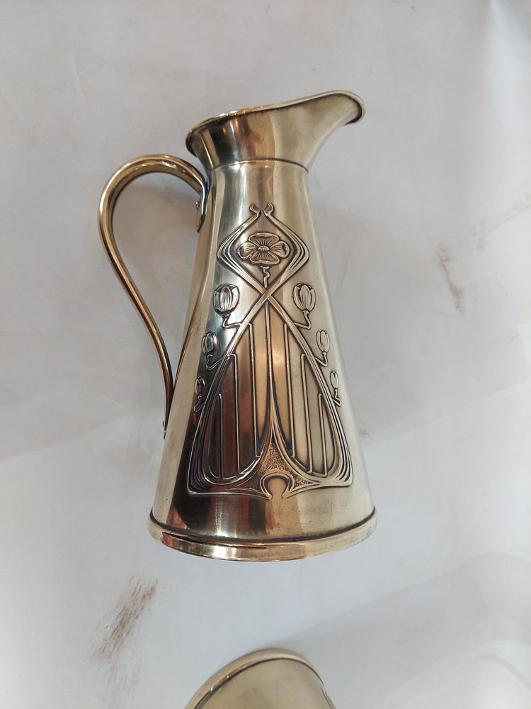 Antique Art Nouveau Jugs from Joseph Sankey & Sons, 1890s, Set of 2 for ...