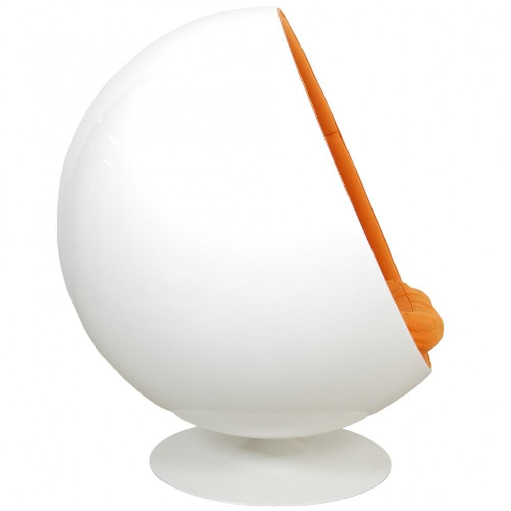 White Ball Chair in Orange Hallingdal Fabric, 2000s for sale at Pamono