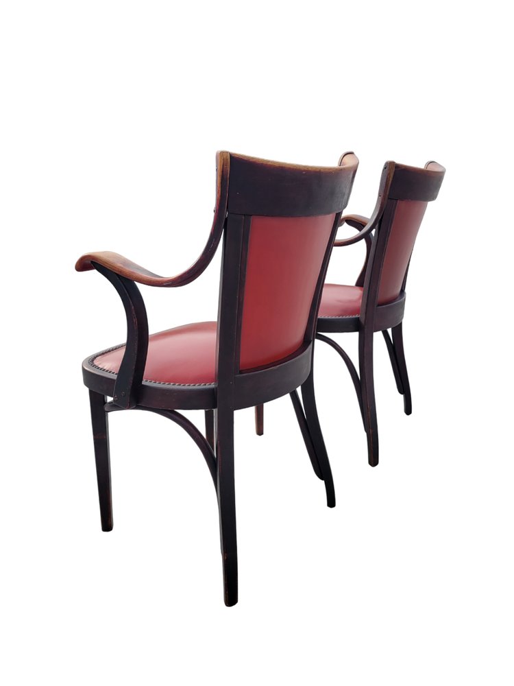 Set of Armchairs by Adolf Loos for Gebrüder Thonet Vienna Gmbh, 1920s ...