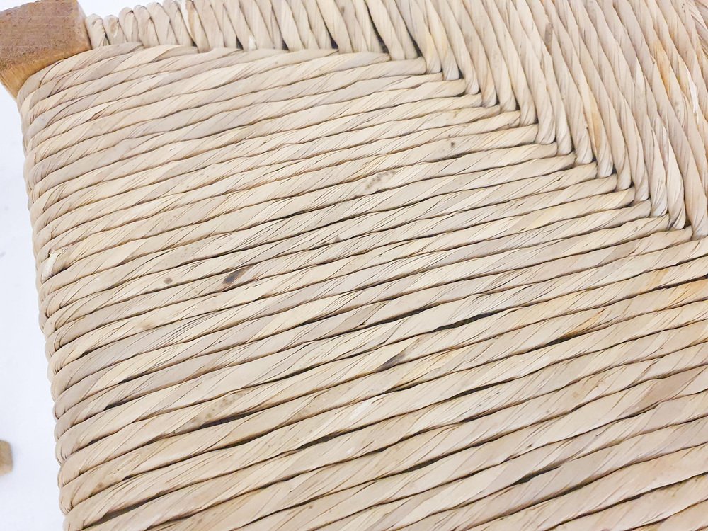 Oak Sisal Dining Chairs Model 401 attributed to J.L Moller, Denmark ...