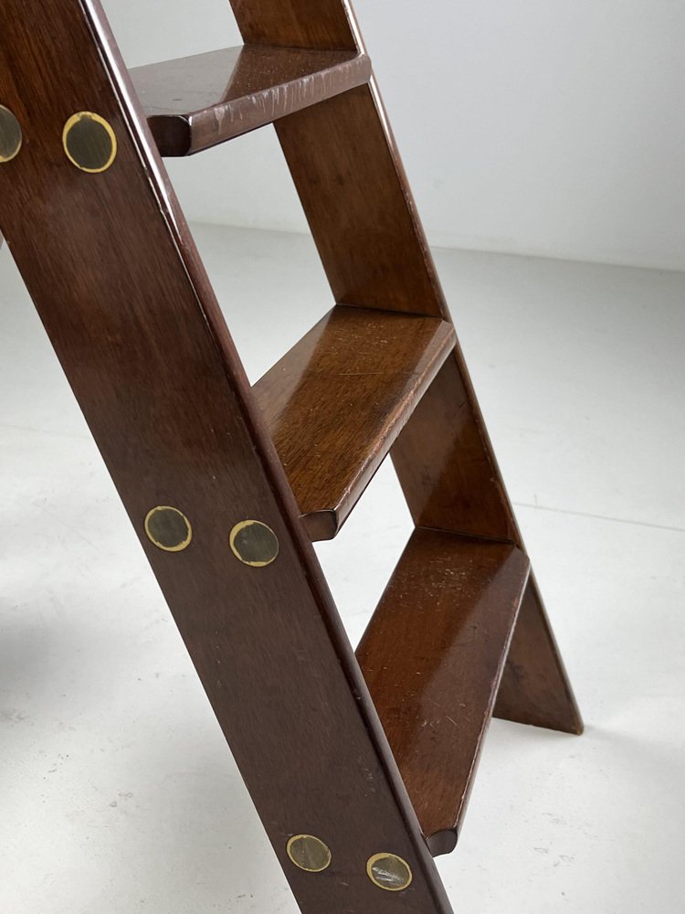 Brown Mahogany Library Steps for sale at Pamono