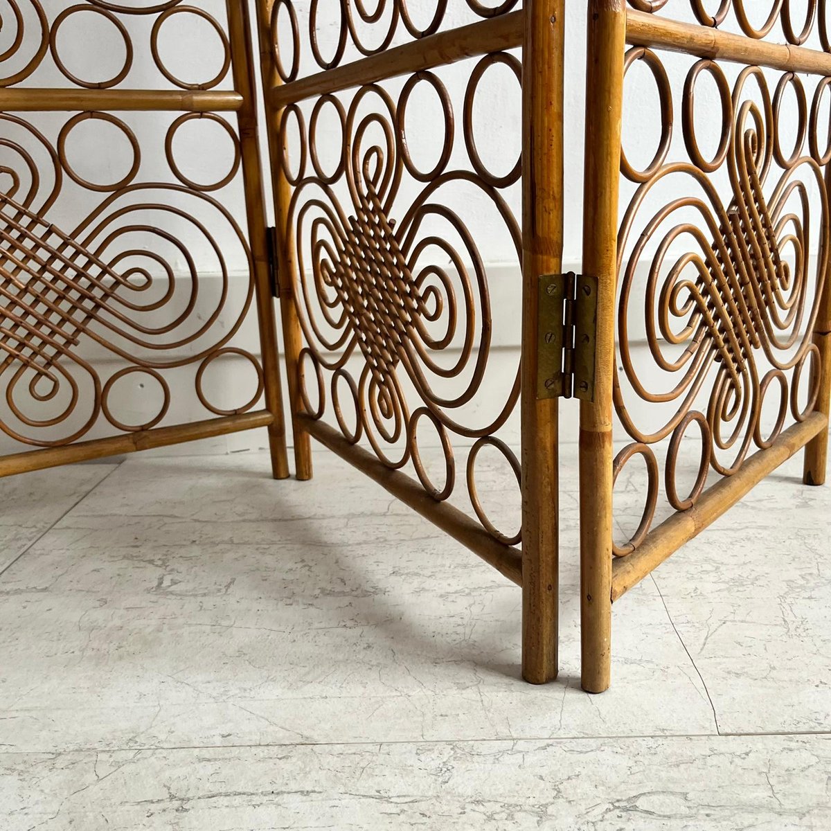 Vintage Brown Bamboo Screen for sale at Pamono