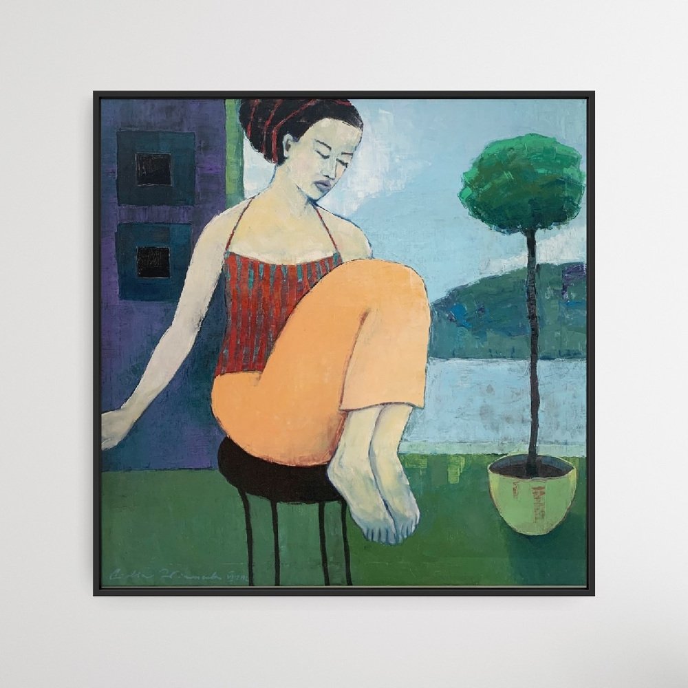 Lidia Wiencek, Woman in a Chair, Oil on Canvas, 2008 for sale at Pamono