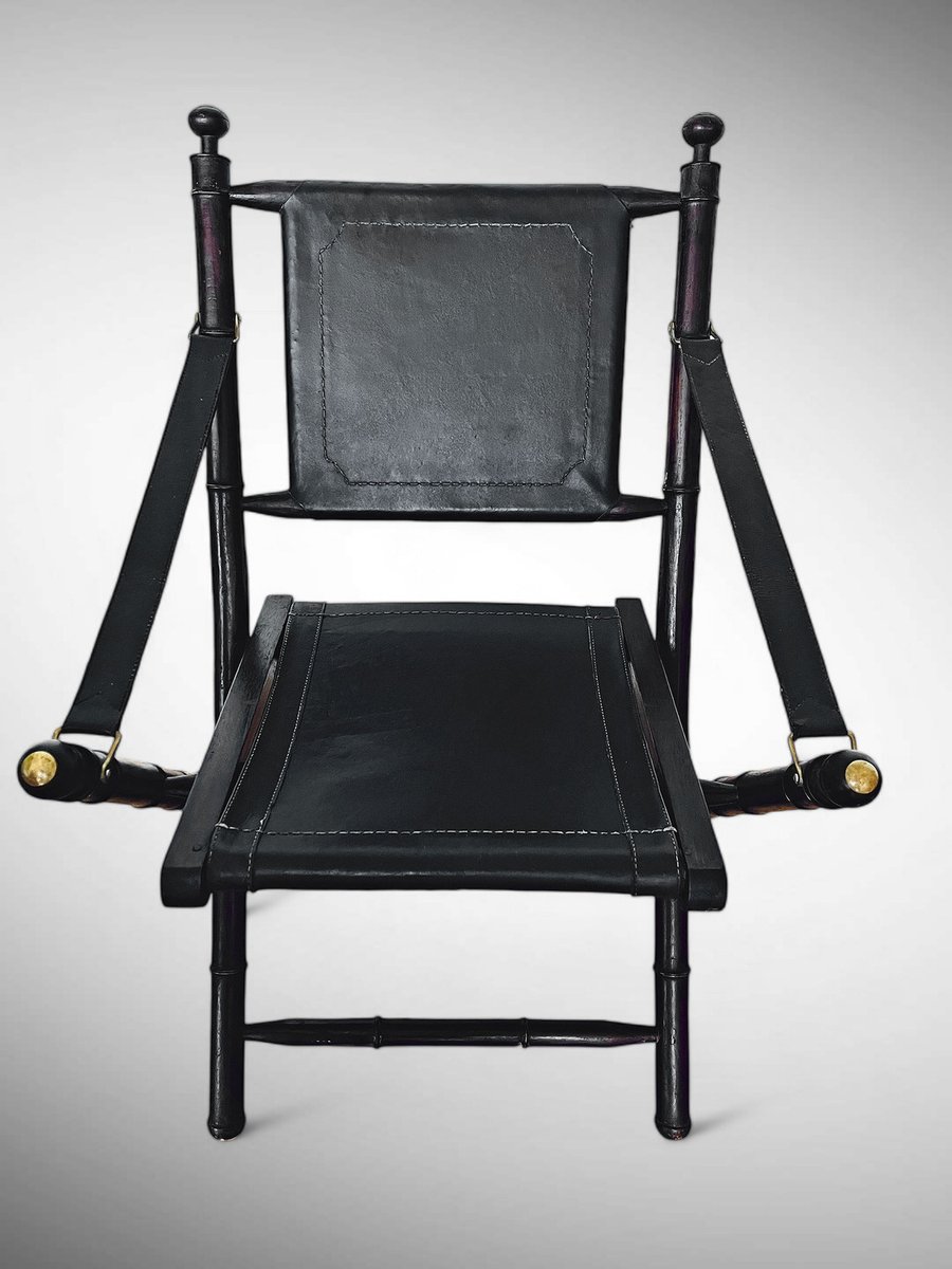 British Officer Safari Campaign Folding Chair, 1960s for sale at Pamono