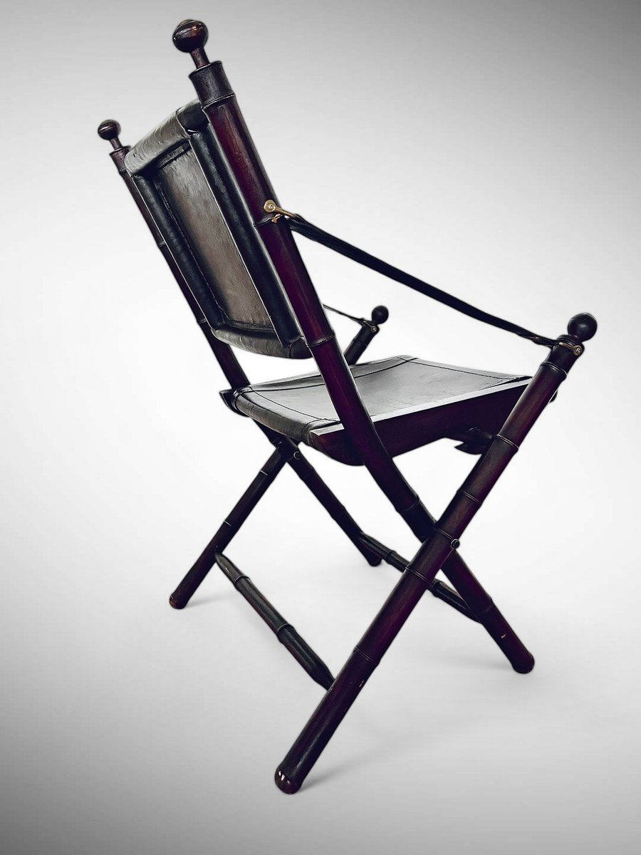 British Officer Safari Campaign Folding Chair, 1960s for sale at Pamono
