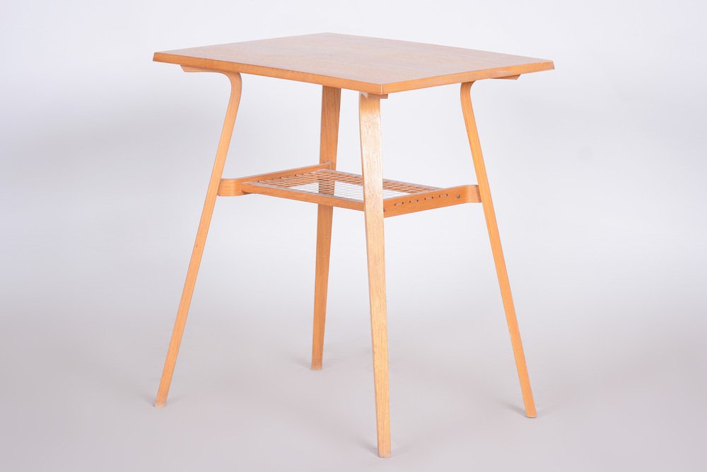 Small Mid-Century Oak Side Table attributed to Ludvik Volak, 1960s for ...