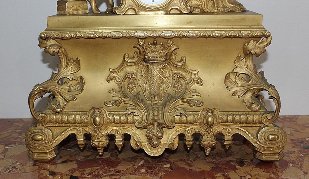 Renaissance Style Bronze and Brass Pendulum Clock, 19th Century for ...