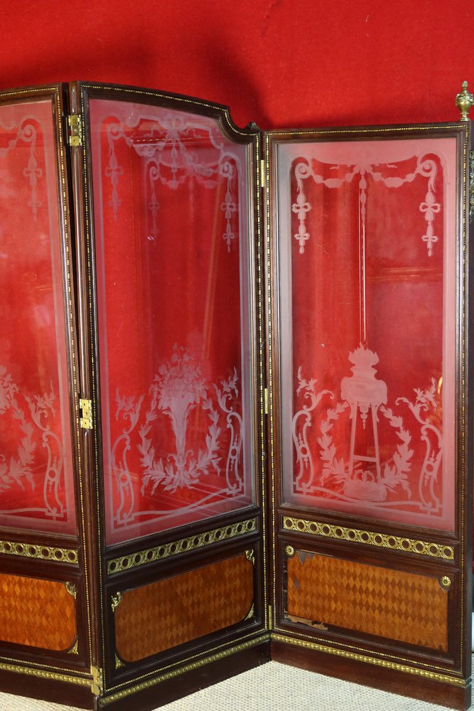 Antique Screen in Glass for sale at Pamono