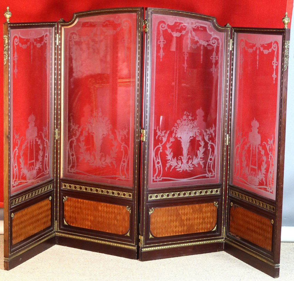Antique Screen in Glass for sale at Pamono