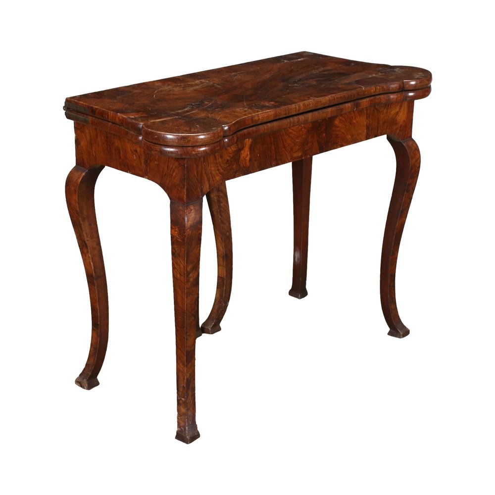 17th Century Baroque Game Table in Walnut, Italy for sale at Pamono