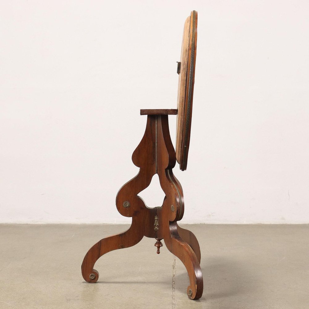 Biscuit-Shaped Table in Bois De Rose in Ebonized Wood & Bronze, 1900s ...