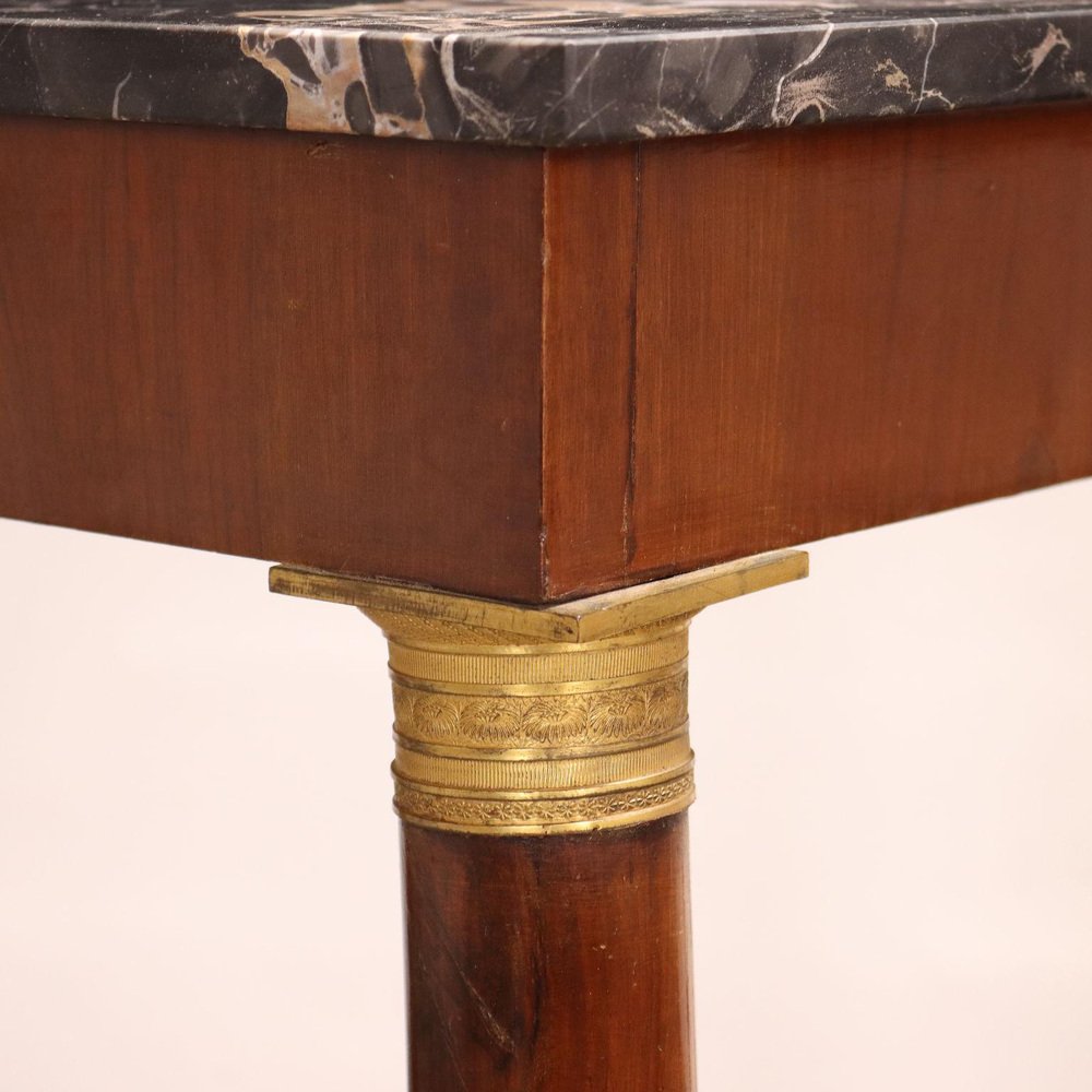 Empire Consoles in Mahogany & Marble, 1900s for sale at Pamono