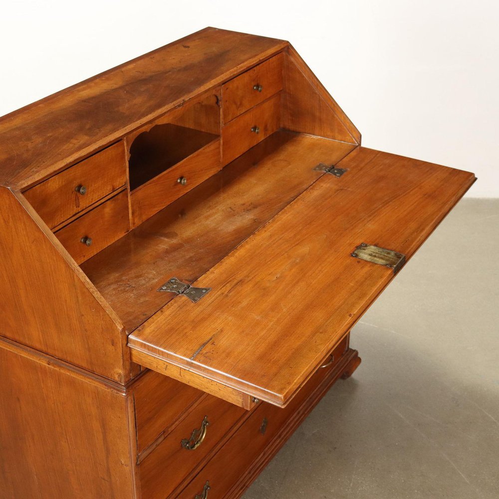 English Shaped Flap Cabinet in Mahognay & Walnut, 1800s for sale at Pamono