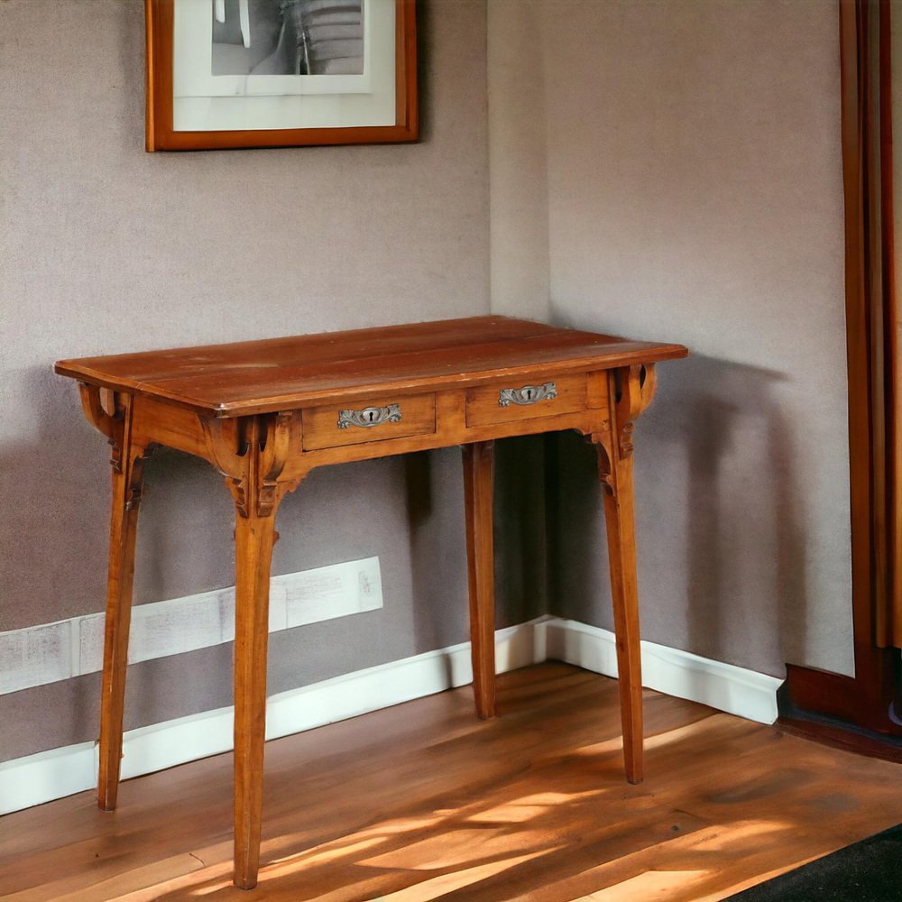 Small Art Nouveau Writing Desk in Mahogany for sale at Pamono