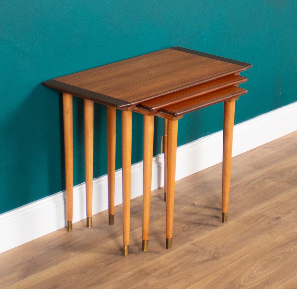 Teak Nesting Tables from Torpe Mobelfabrikk, Norway, 1960s, Set of 3 ...