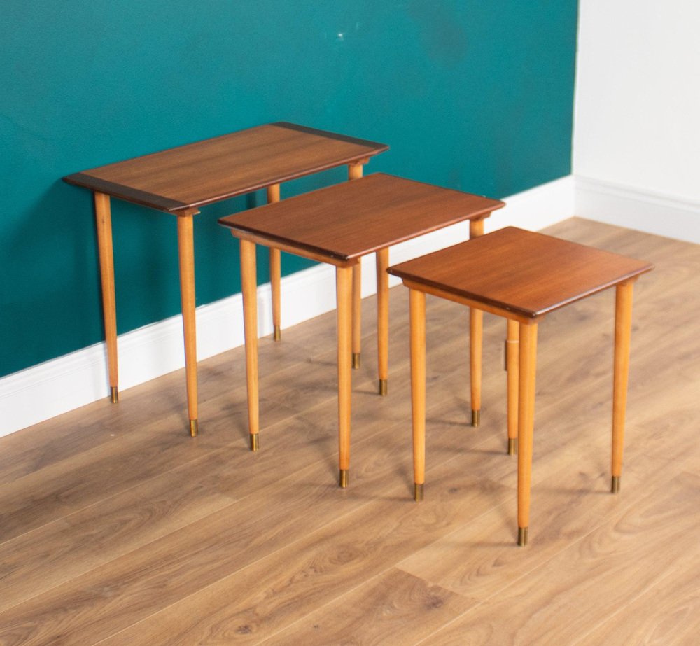 Teak Nesting Tables from Torpe Mobelfabrikk, Norway, 1960s, Set of 3 ...