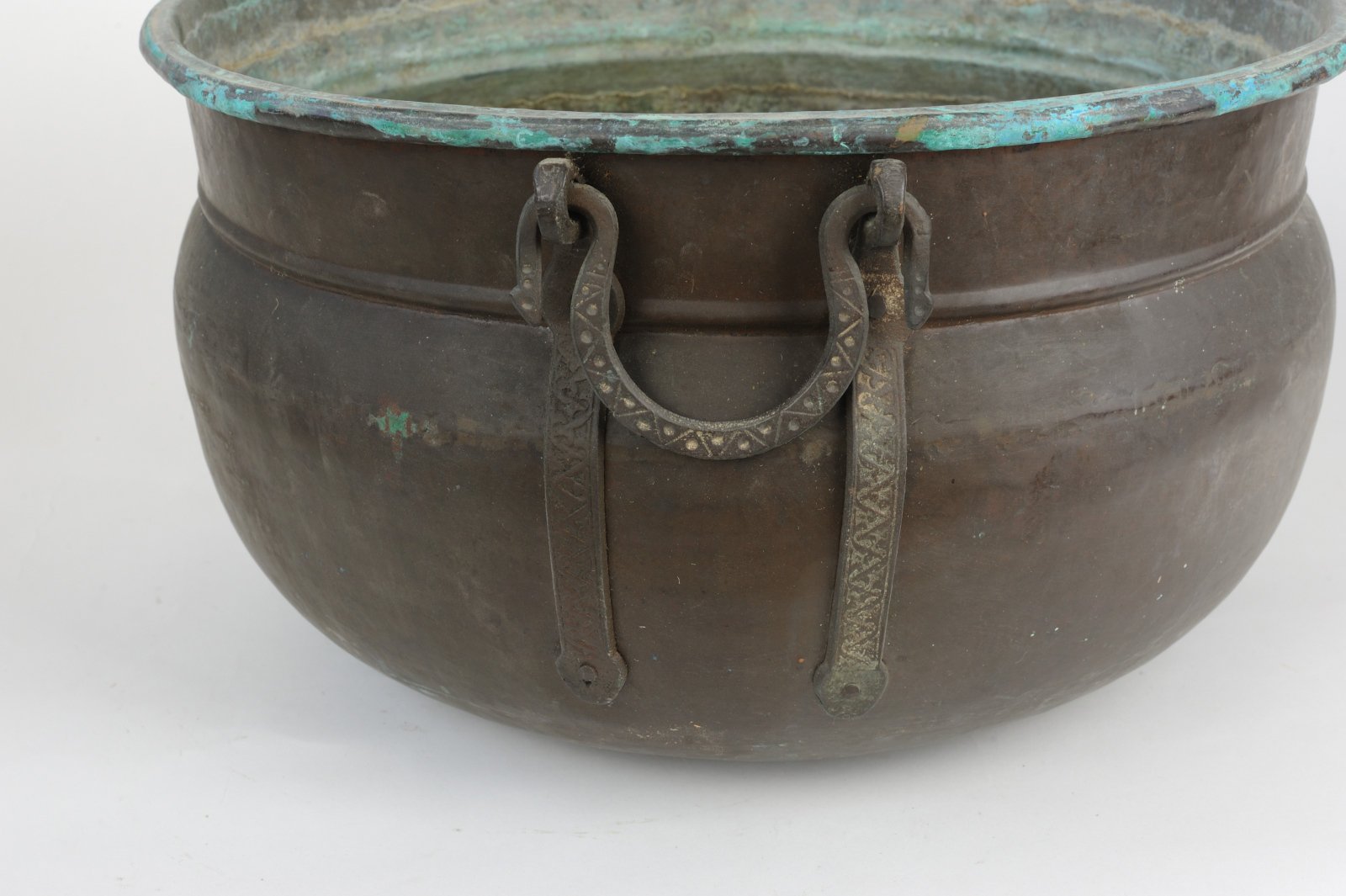 Copper Cauldron with Forged Handles for sale at Pamono