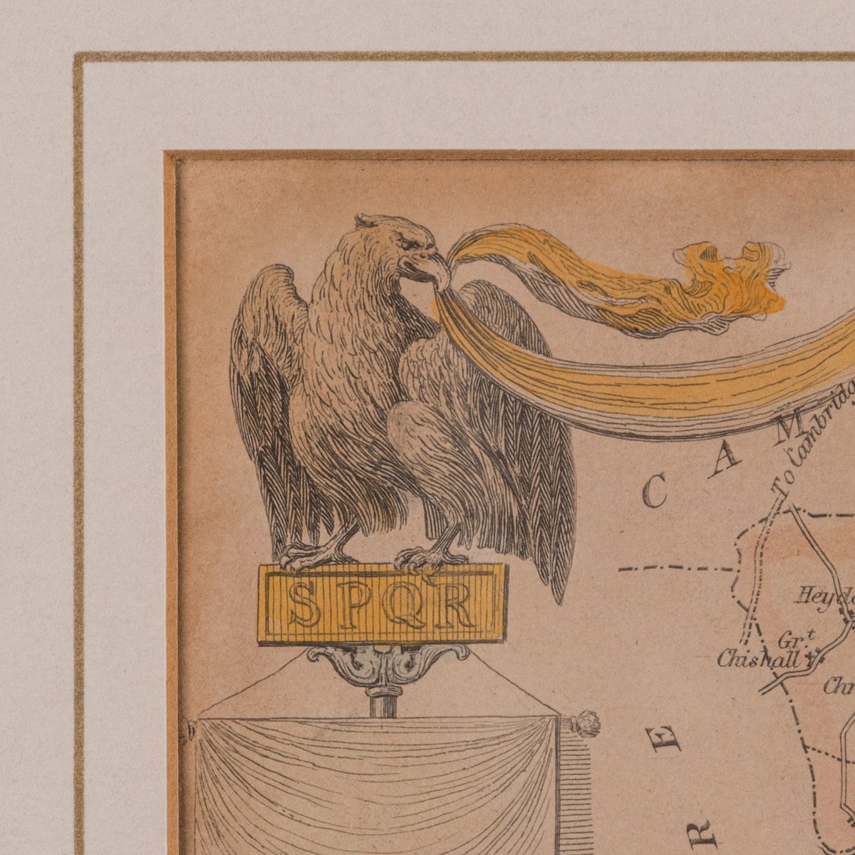 Antique English Victorian County Map for sale at Pamono