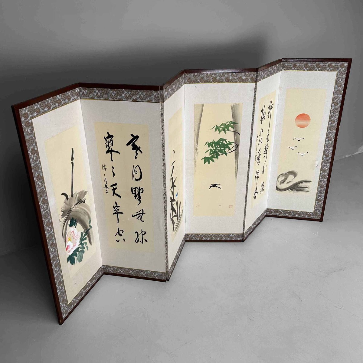 Japanese Folding Screen, 1950s for sale at Pamono