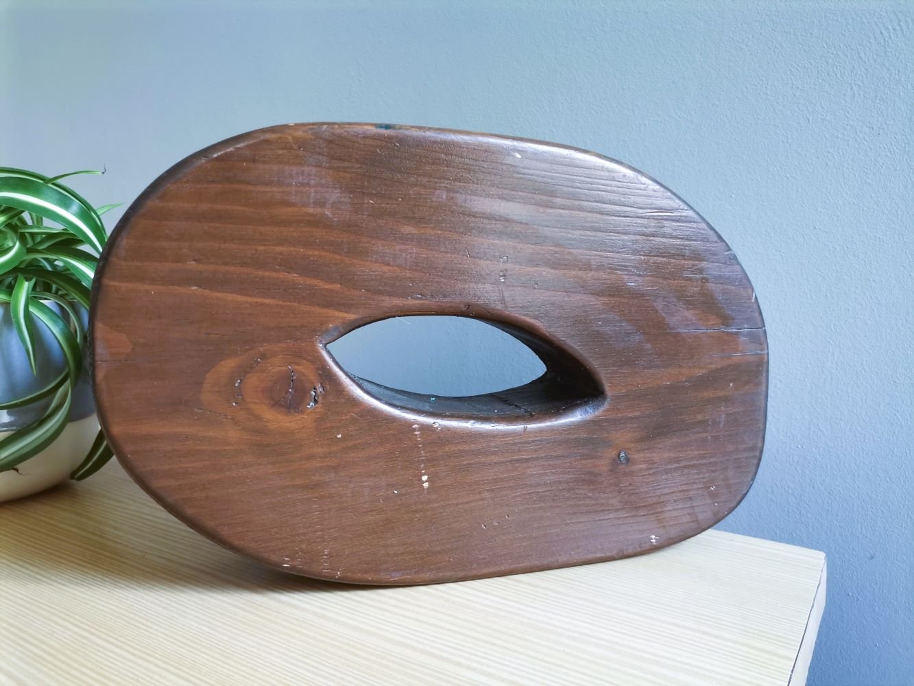 Large Portuguese Wood Block Signage Letter O, 1960s for sale at Pamono