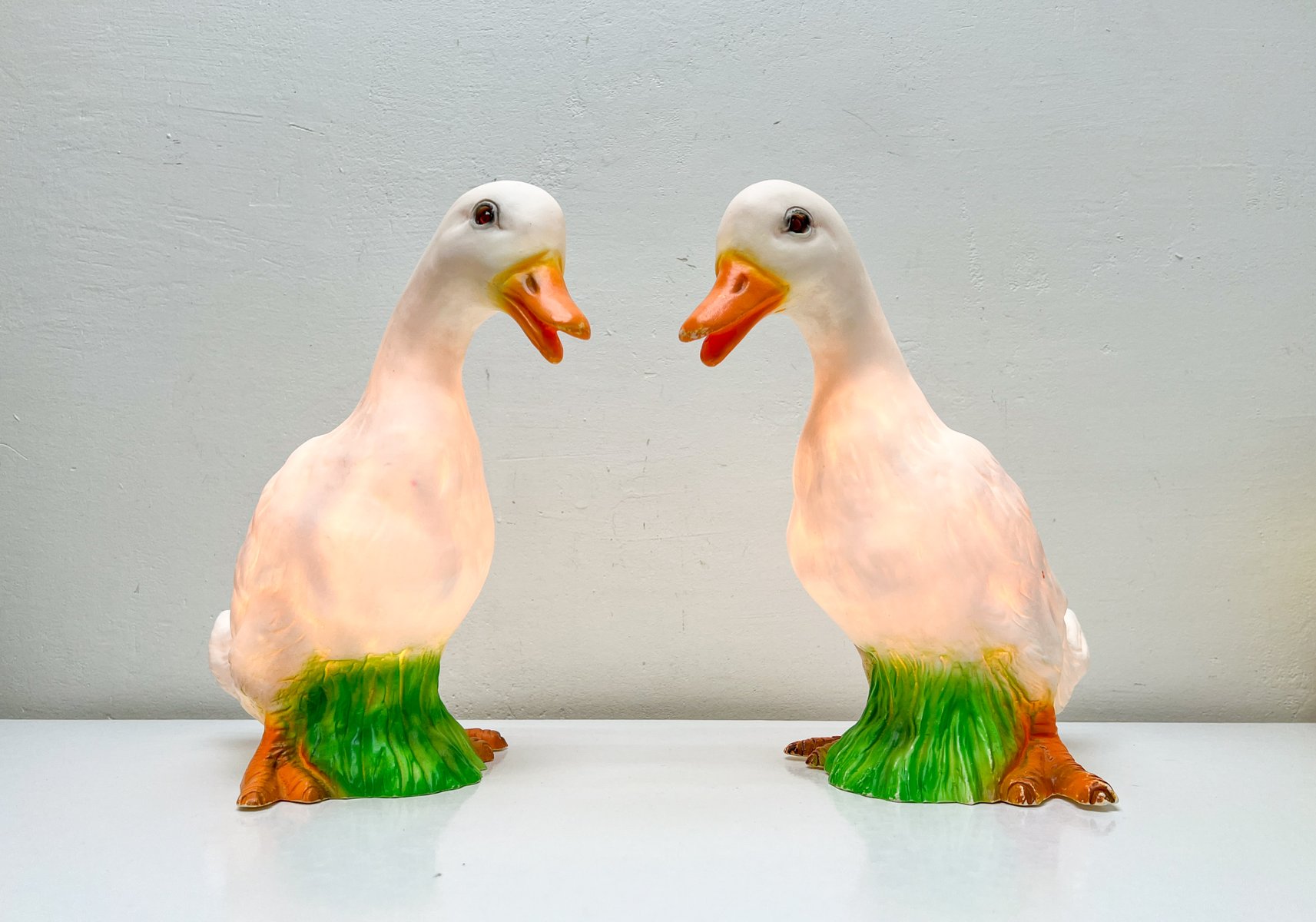 Duck Table Lamps from Heico, Germany, 1970s, Set of 2 for sale at Pamono