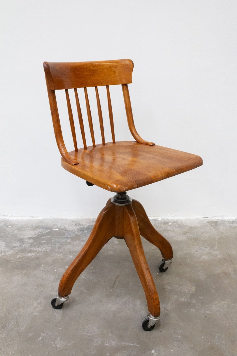 Industrial Swivel Laboratory Chair, 1940s for sale at Pamono