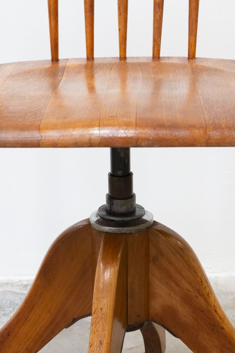Industrial Swivel Laboratory Chair, 1940s for sale at Pamono