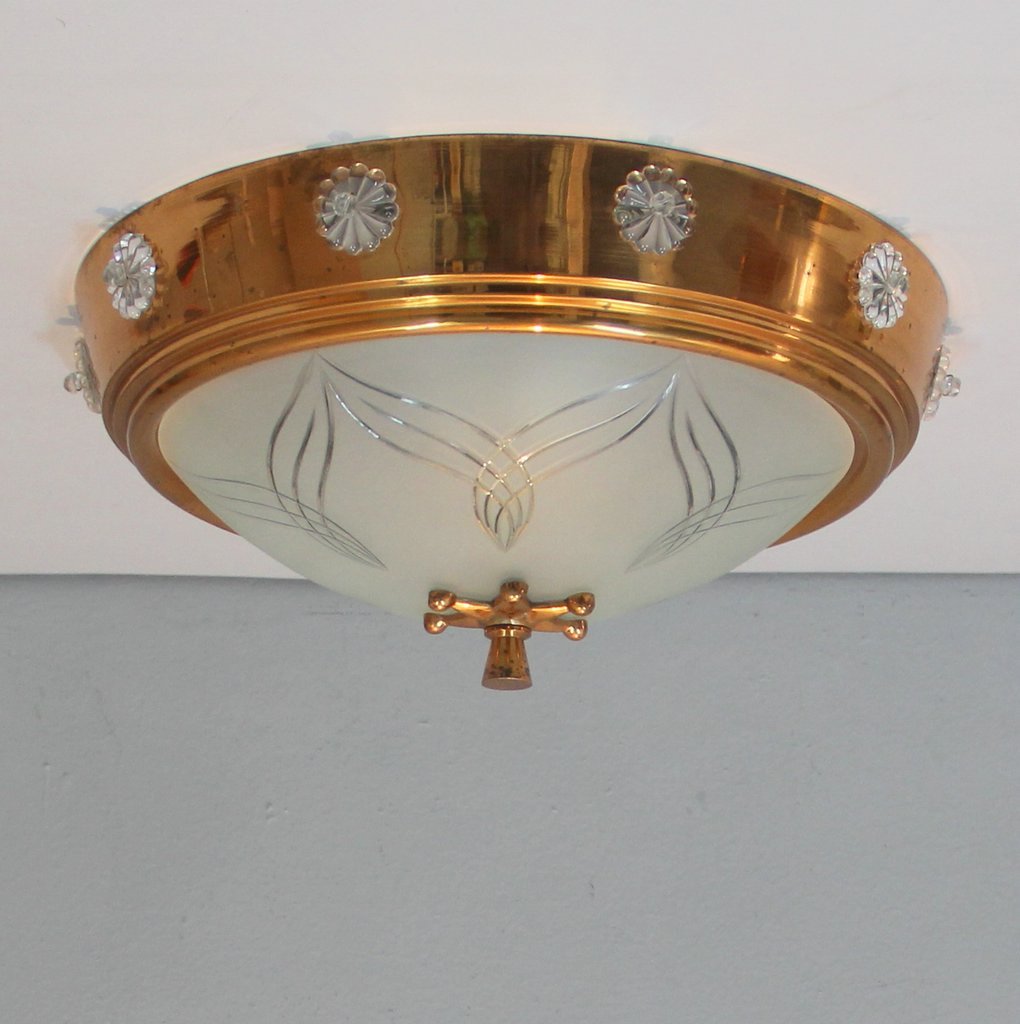 Art Deco Ceiling Light, 1940s for sale at Pamono