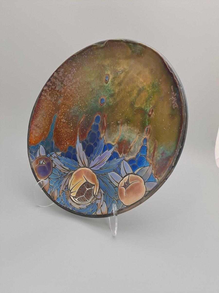 Art Nouveau Multicoloured Lustreglazed Bowl with Iridescent Enameled ...