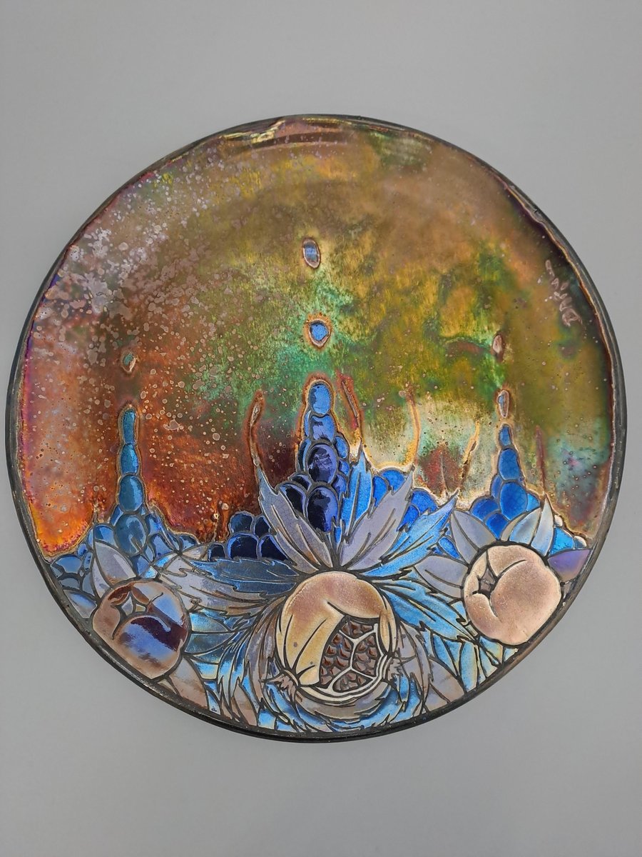 Art Nouveau Multicoloured Lustreglazed Bowl with Iridescent Enameled ...