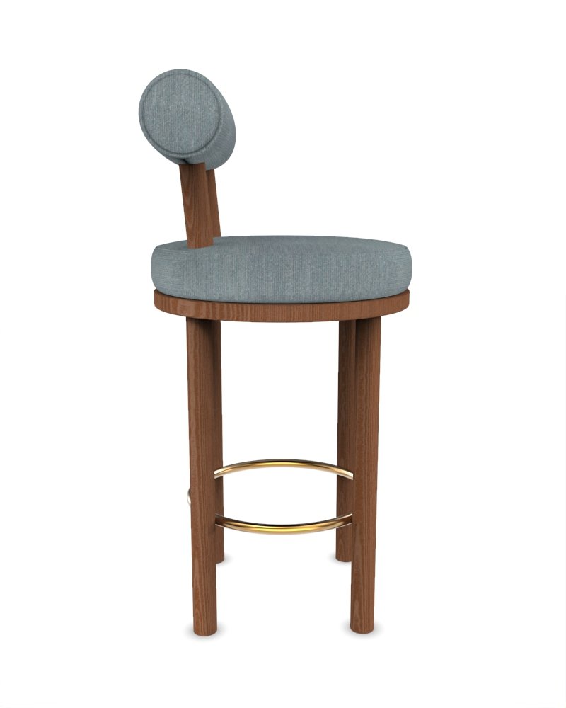 Collector Modern Moca Bar Chair in Tricot Light Seafoam Fabric and ...
