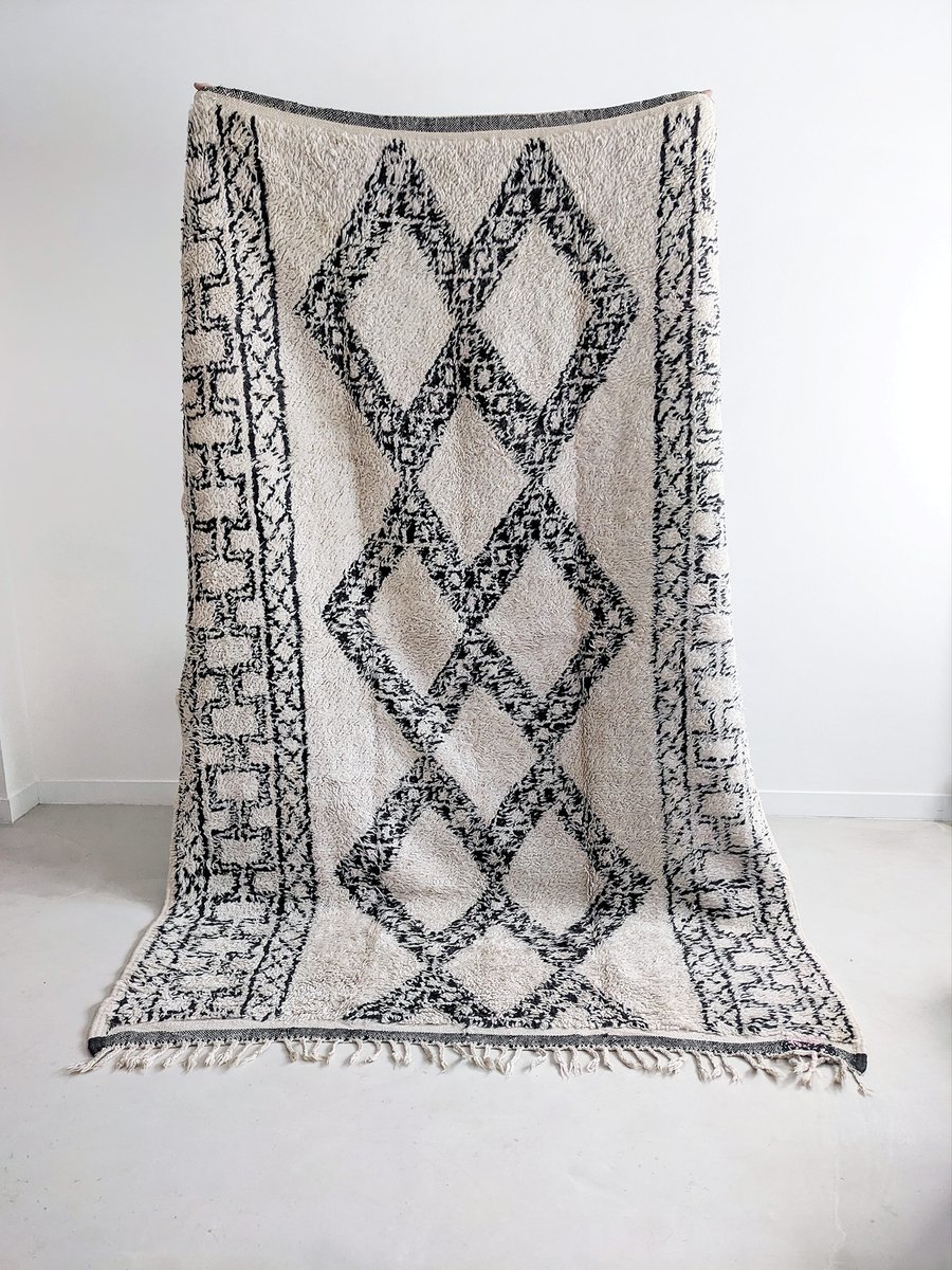 Black & White Marmoucha Rug for sale at Pamono