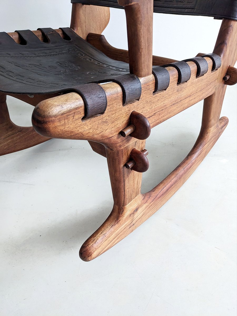 Sculptural Rocking Chair by Angel Pazmiño for Muebles De Estilo, 1960s ...