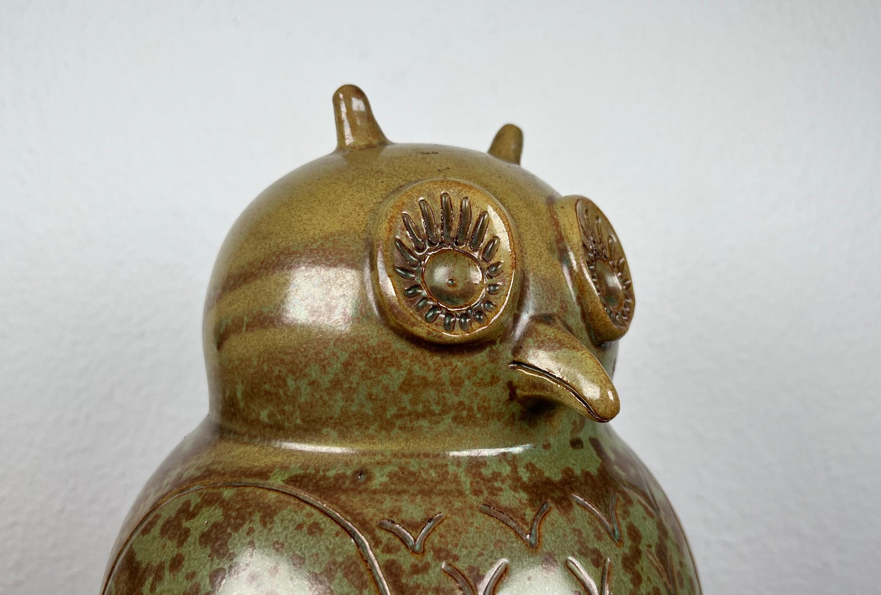 Meike Falck Nicolaisen, Large Mid-Century German Owl Sculpture, 1960s ...
