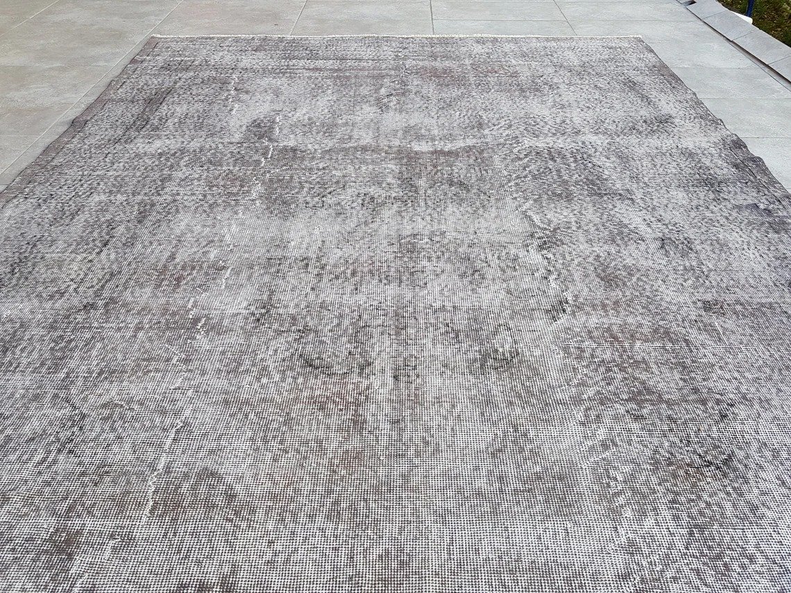 Vintage Turkish Gray Rug, 1960s for sale at Pamono