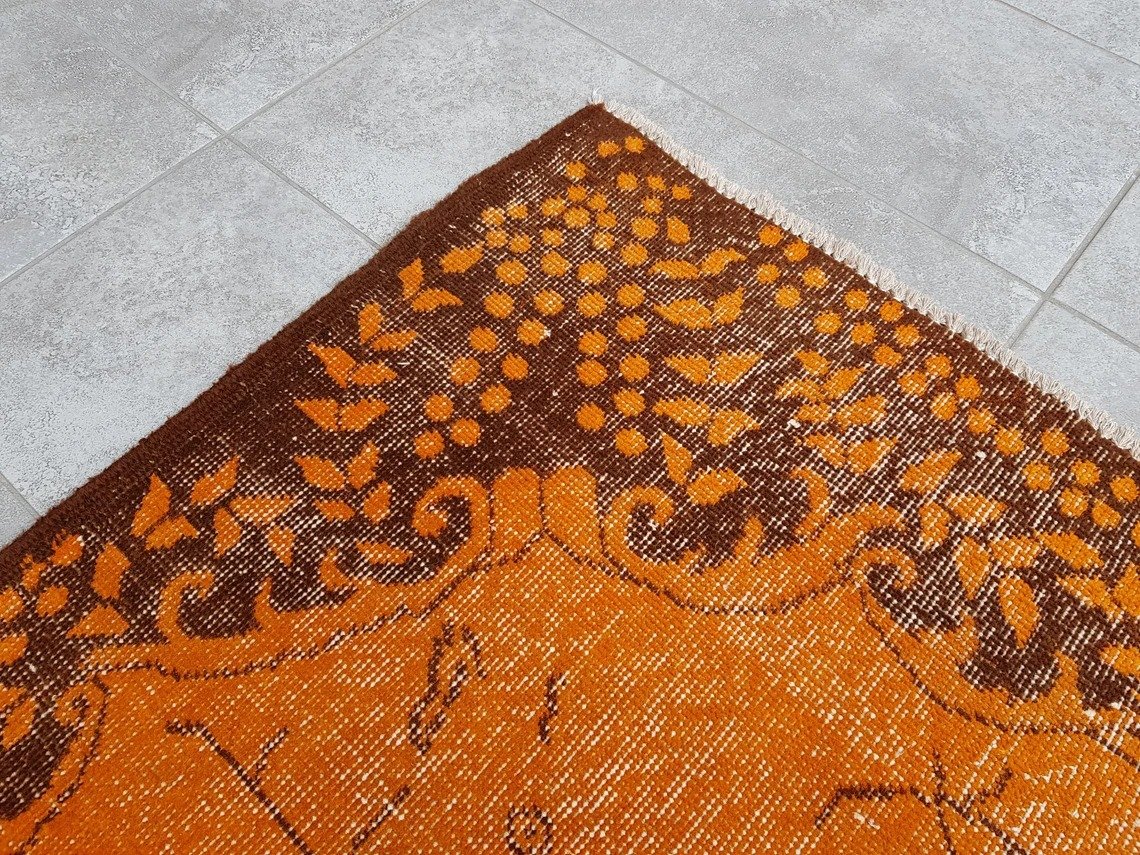 Vintage Orange Rug, 1960s for sale at Pamono