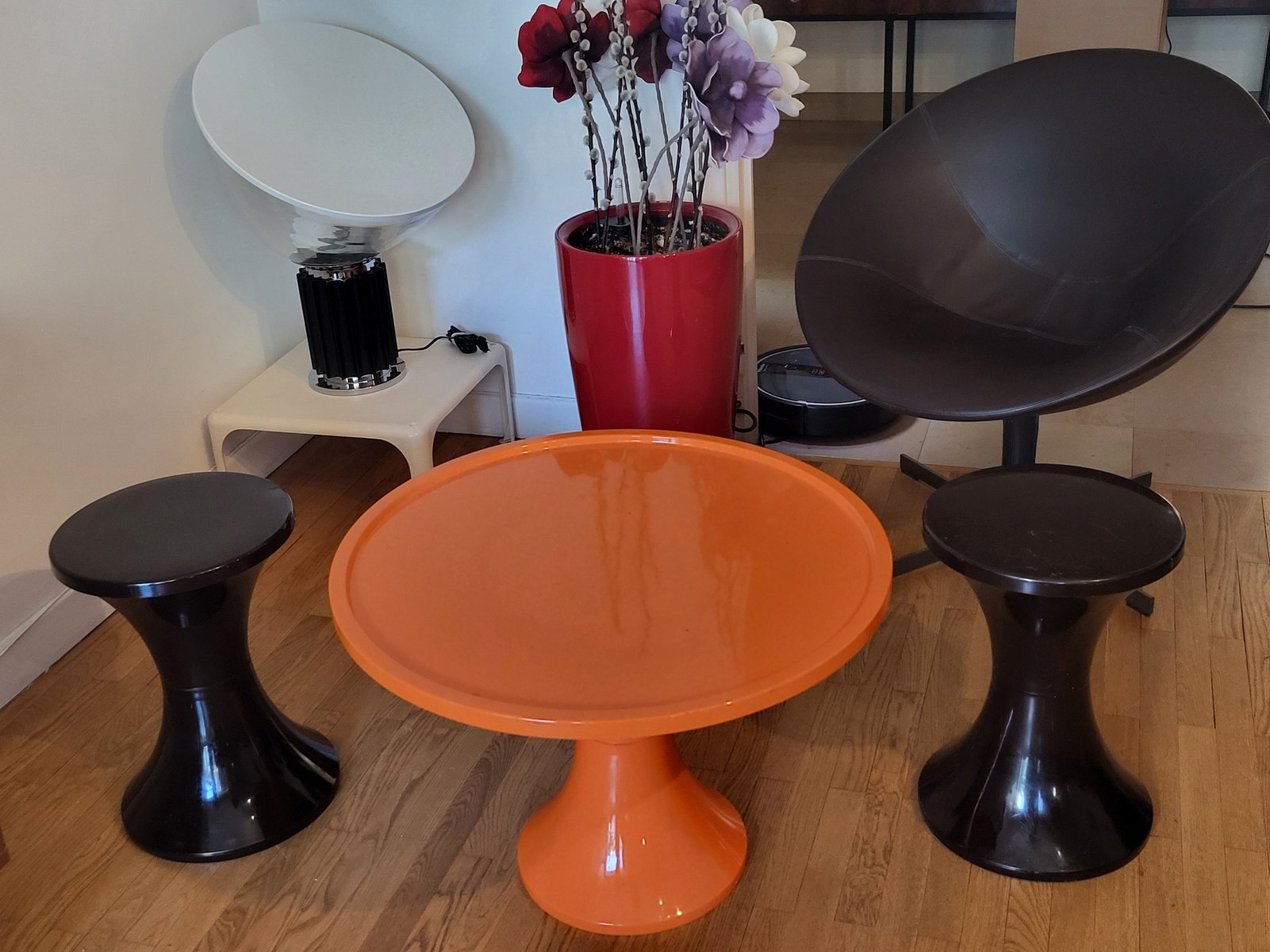 Tam Tam Table and Stool Set by Henry Massonnet for Stamp Nurieux, 1950s ...