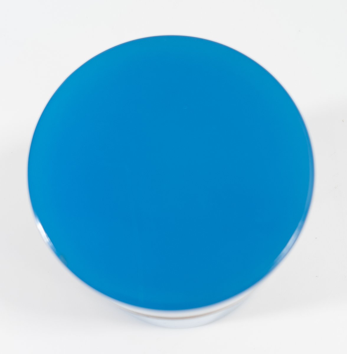 Boîte de Rangement en Verre Opalin Monté en Bronze Bleu Électrique ...