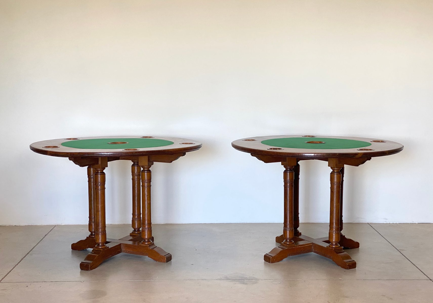 Oak Game Tables, 1940s, Set of 2 for sale at Pamono